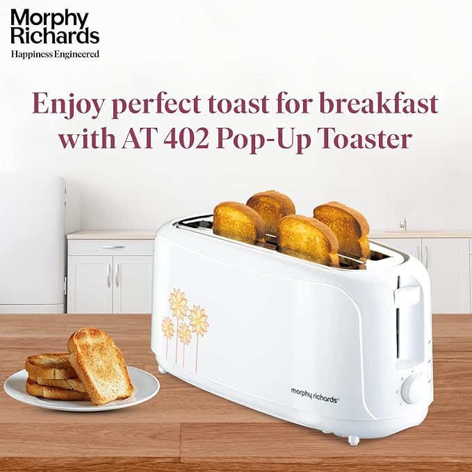 Morphy Richards at 402 1450 Watts Pop-Up Toaster, 4-Slice Automatic Pop ...
