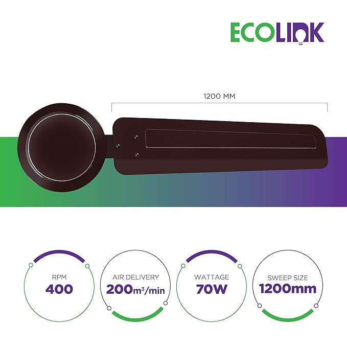 EcoLink ALPHA Vayu High Speed Ceiling Fan - 1200MM - SLG Electronics