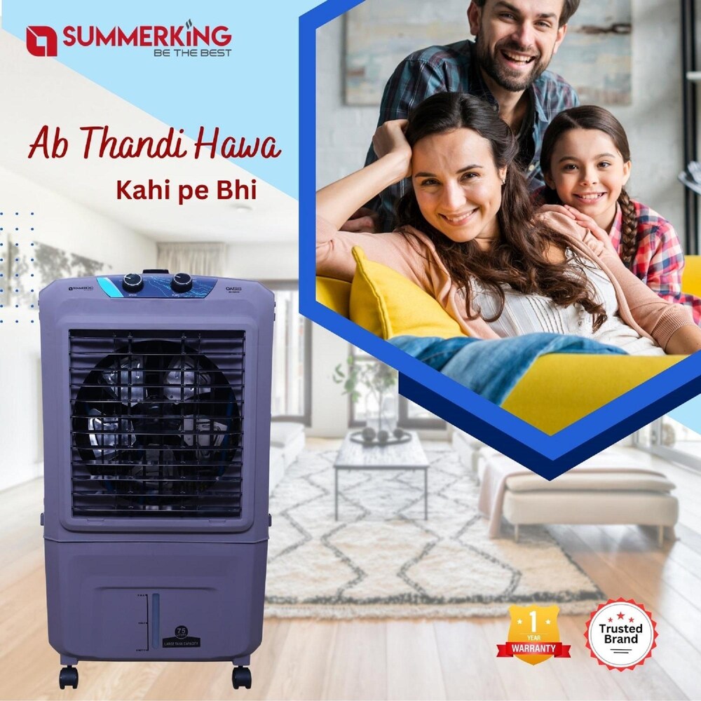 Oasis Air Cooler Powerful Fan (80L, Grey) - SLG Electronics